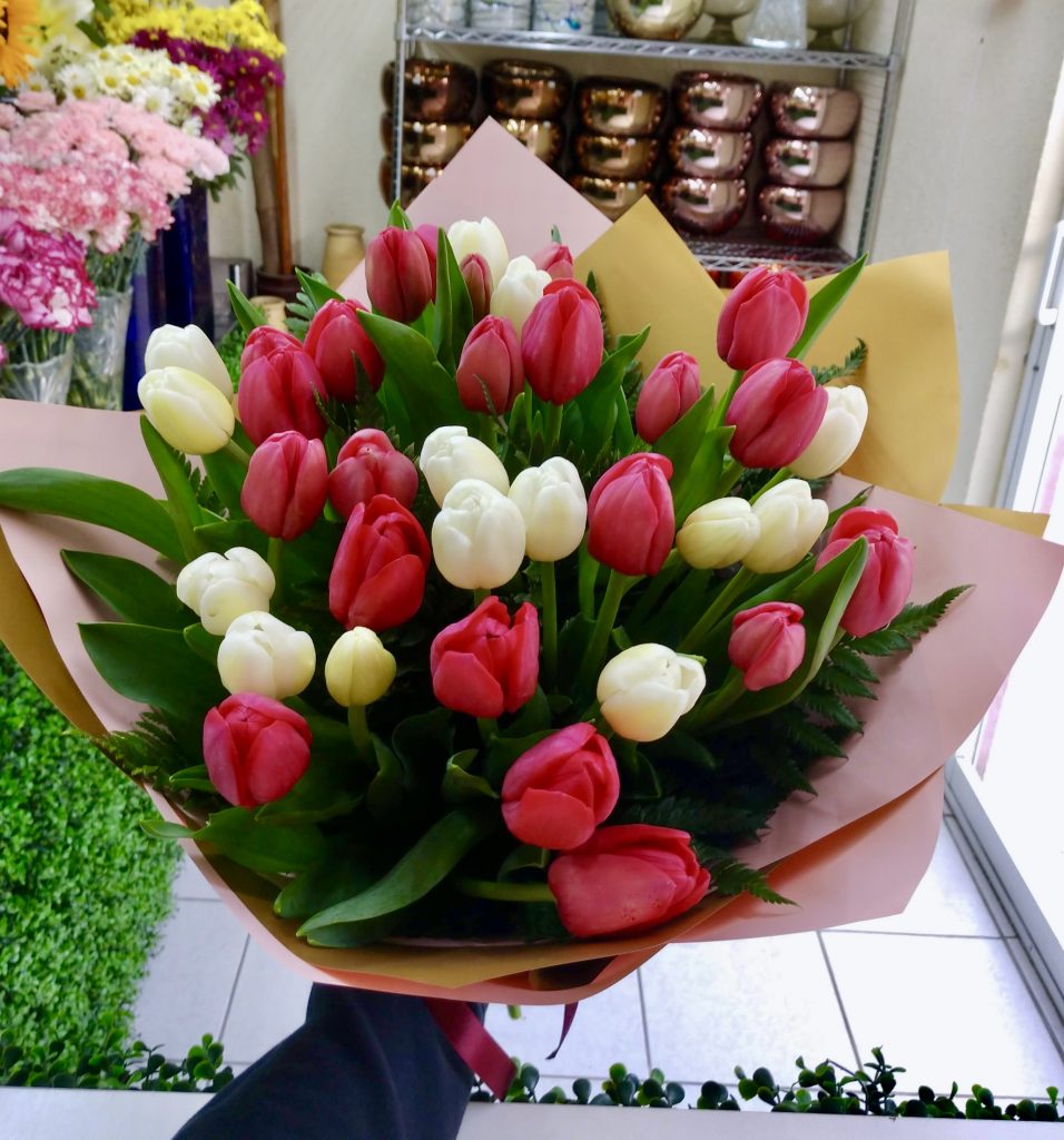 SKU-787 Ramo de 36 tulipanes – Galería Floral Querétaro